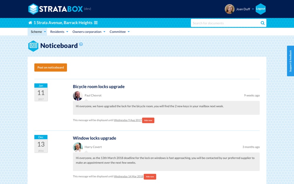 Stratabox - Features - communication